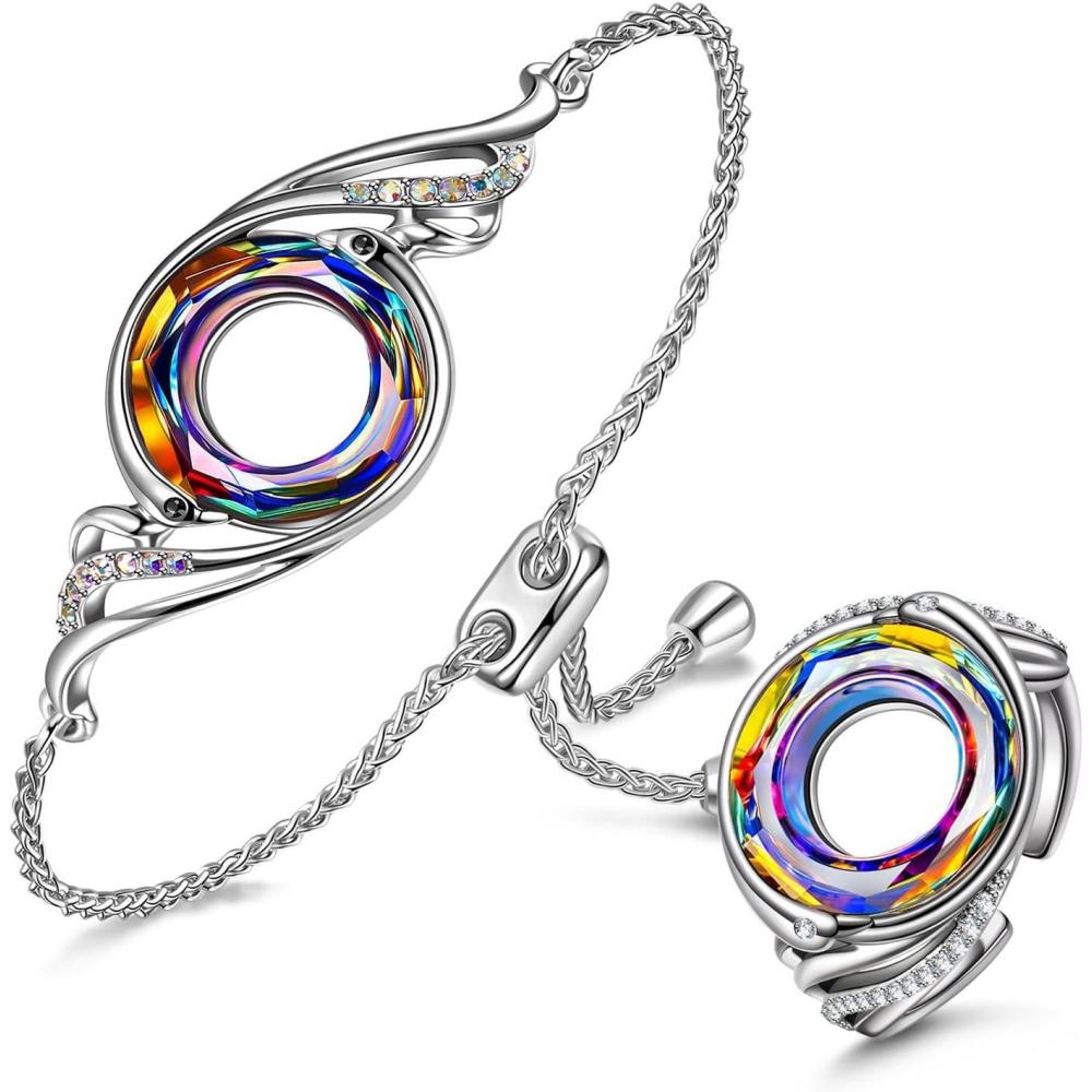 Kate Lynn “Rise From the Ashes Phoenix Bracelet & Ring Set, Symbol of ...